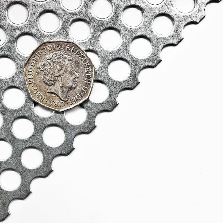8mm Round Hole Galvanised Steel Perforated Metal Mesh Grid Panel - 12mm ...