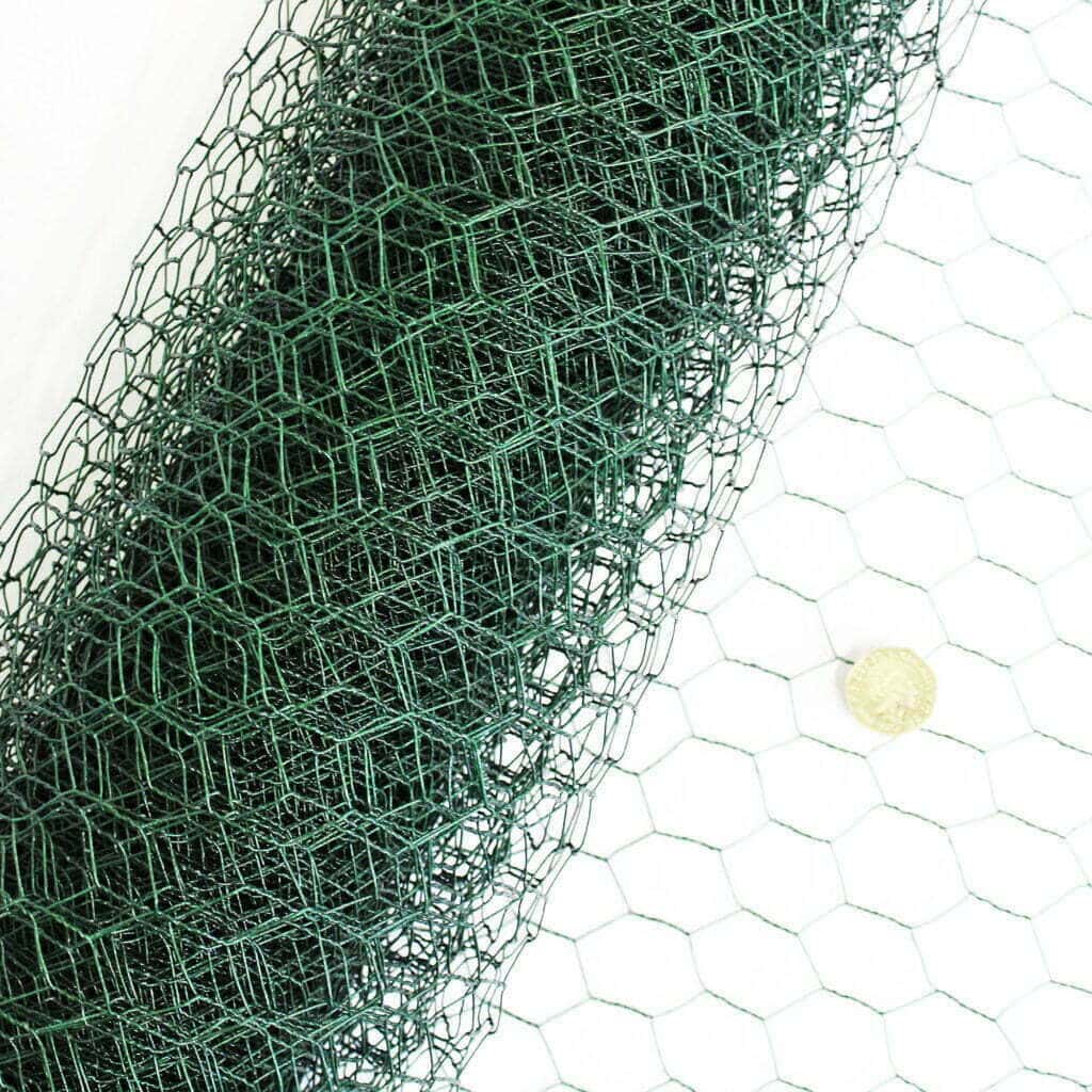 25mm Green PVC Chicken Mesh Wire Garden Netting - The Mesh Company