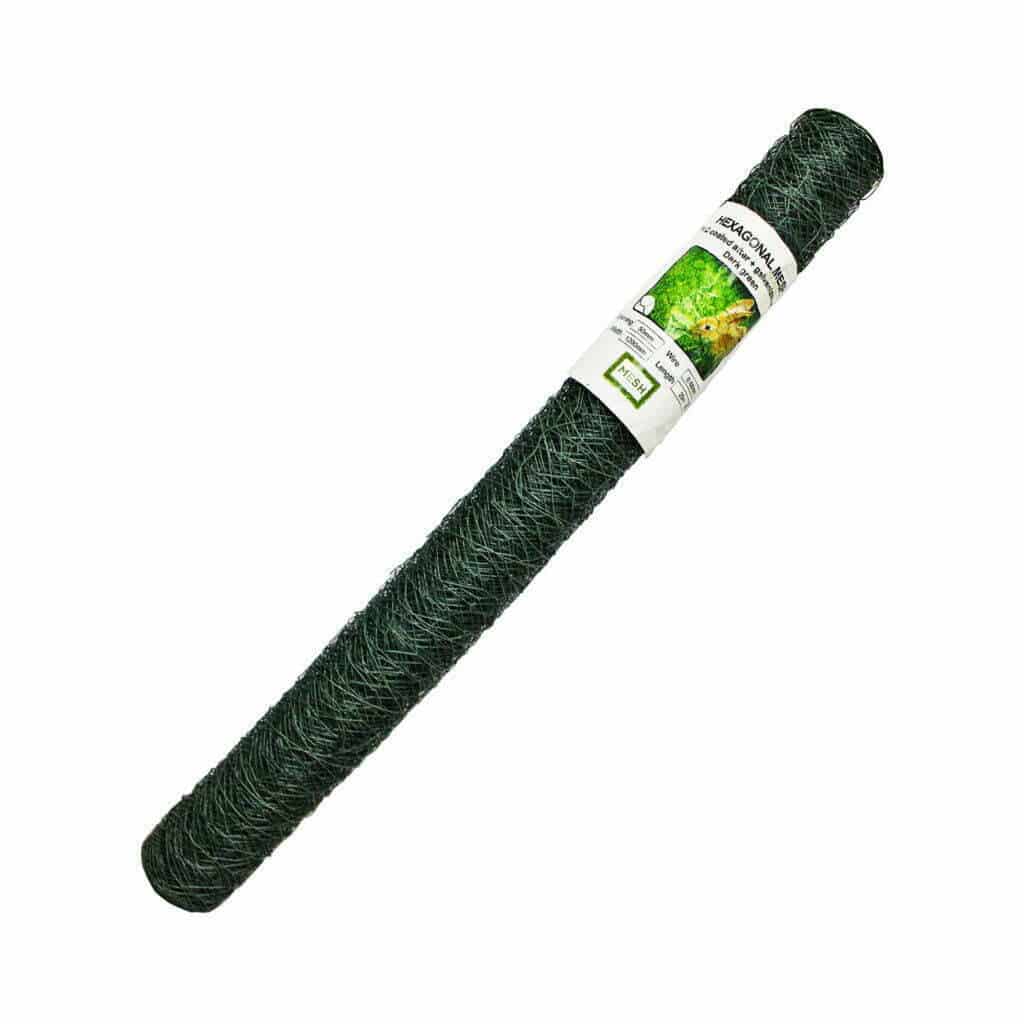 50mm Green PVC Coated Chicken Wire Mesh Garden Netting - The Mesh Company