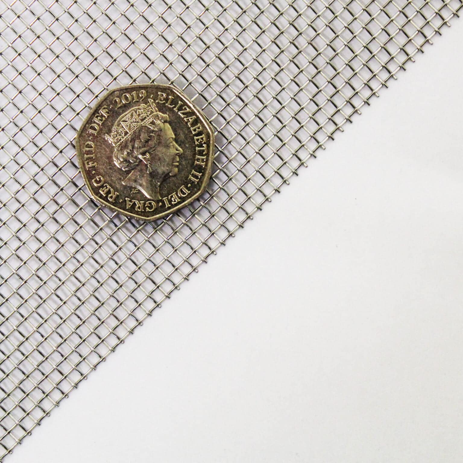 1.98mm Hole Aluminium Woven Metal Wire Mesh - 0.56mm Wire - 10 LPI ...