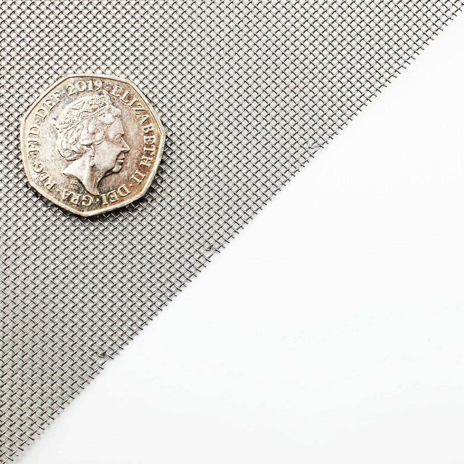 0.87mm Hole Coarse 316 Marine Stainless Steel Mesh - 0.4mm Wire - 20 ...