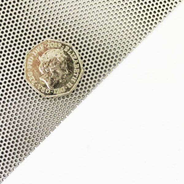 1mm Round Hole Perforated Stainless Steel Mesh Sheets - 2mm Pitch - 1mm ...