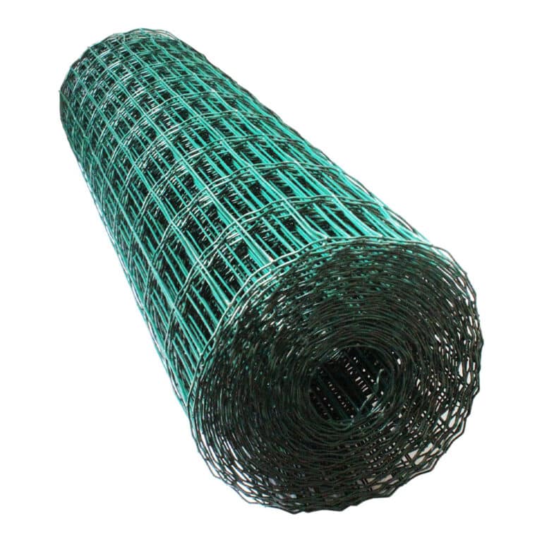 100 x 50mm x 2.2mm Green PVC Coated Euro Mesh Fencing | 1 x 25 Metre ...