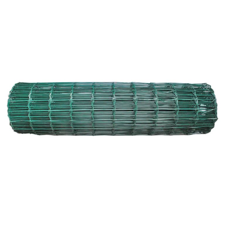 100 x 50mm x 2.2mm Green PVC Coated Euro Mesh Fencing | 1 x 25 Metre ...