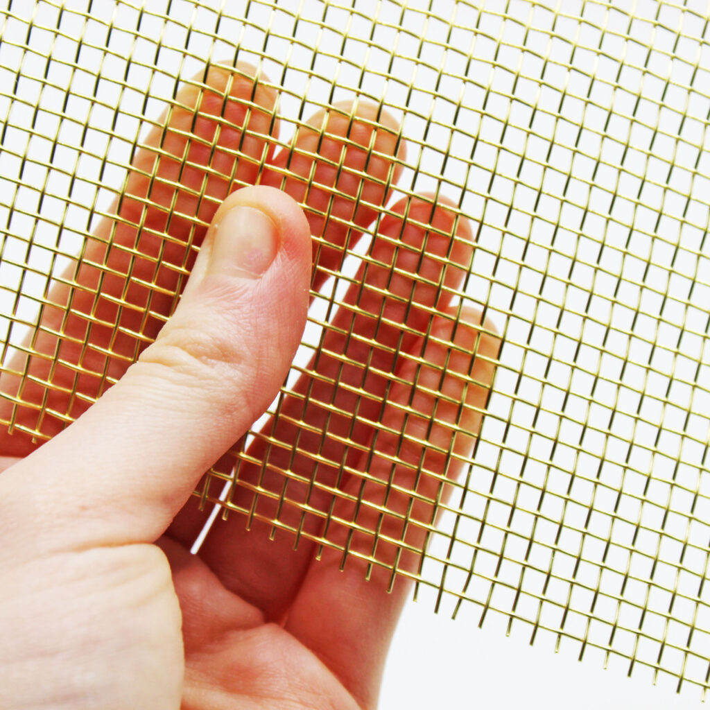 Woven Pure Brass Wire Mesh | 8 Mesh / 2.5mm Aperture - The Mesh Company